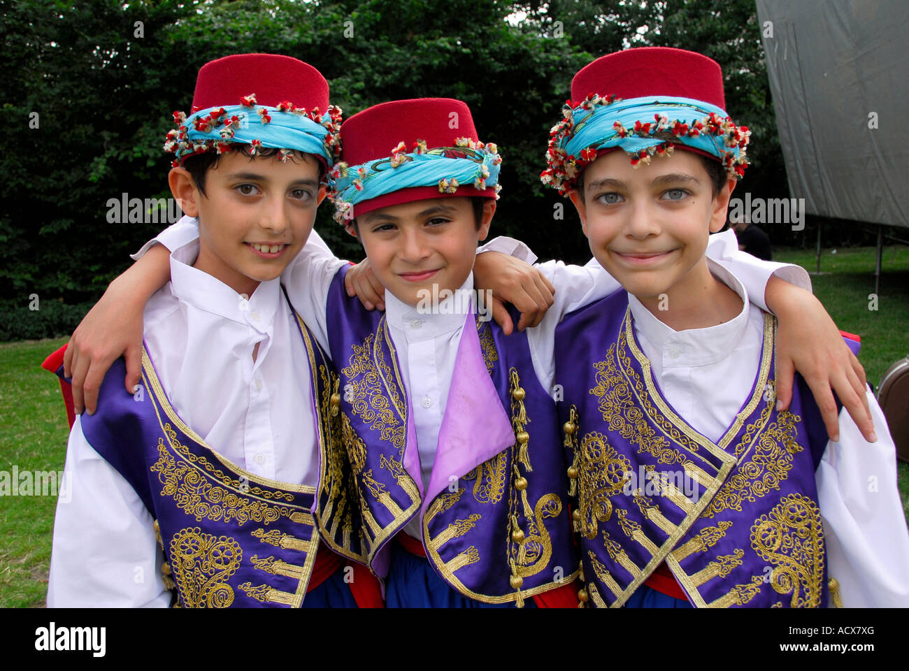 THREE TURKISH BOY`S PORTRAITS IN FOLKLORISTIC DRESS Stock Photo - Alamy